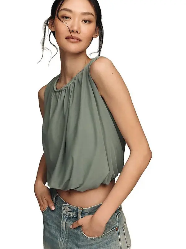 Anthropologie Mesh Bubble Muscle Top - 19th Hole