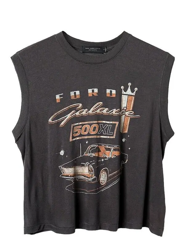 Junk Food Clothing Ford Galaxie 500 Vintage Tissue Tank - Vintage Black