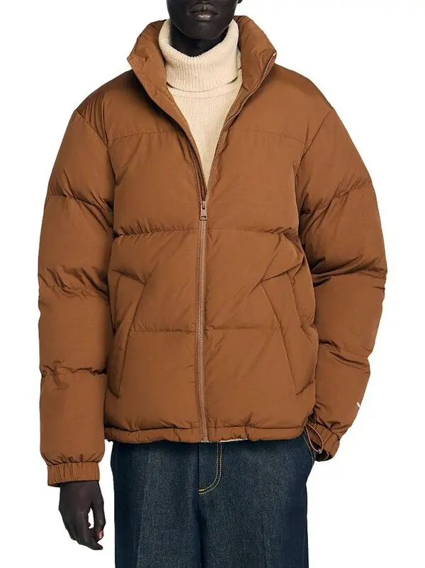 Sandro Puffer Jacket - Cognac
