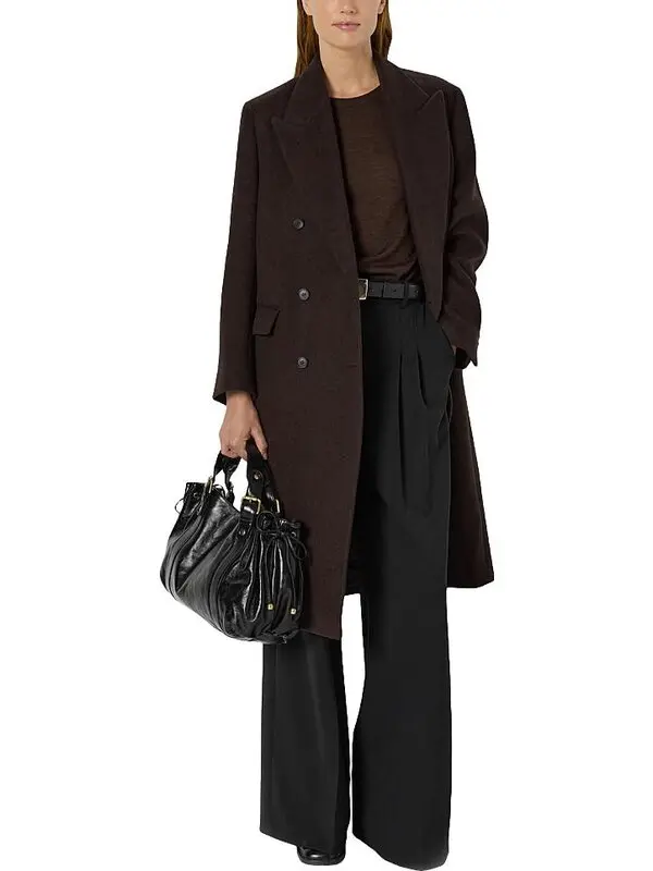 Gerard Darel Moira Double Breasted Coat - Brown