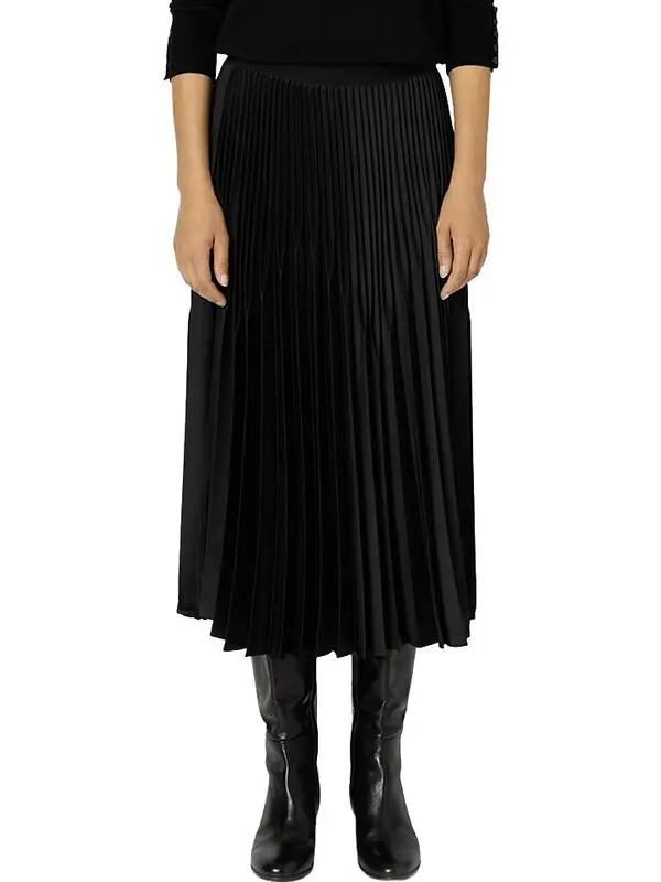Gerard Darel Bahira Pleated Midi Skirt - Black