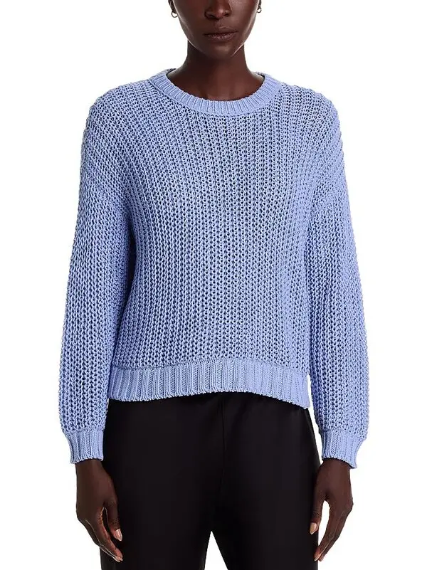Eileen Fisher Cotton Crewneck Sweater - Myrtle