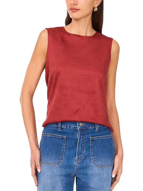 Vince Camuto Sleeveless Crewneck Top - Rustic