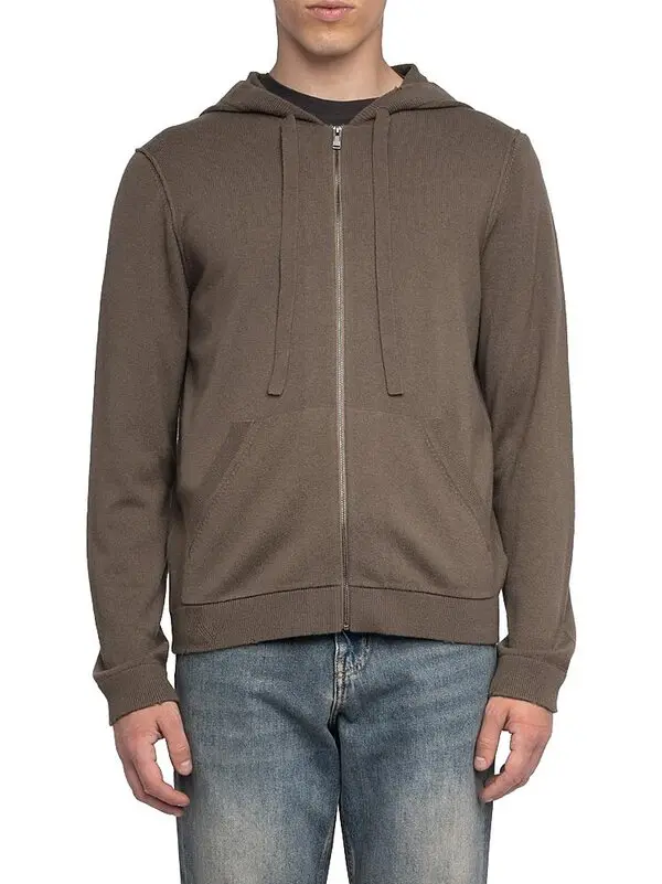 Zadig&Voltaire Clash Lc Patch Western Wool Blend Hoodie - Taupe