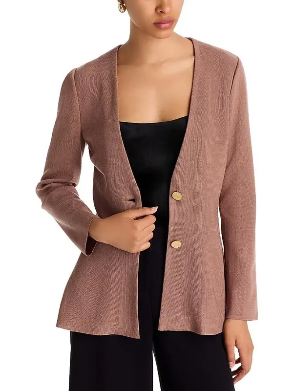 Misook Tailored Knit Jacket - Charmeuse