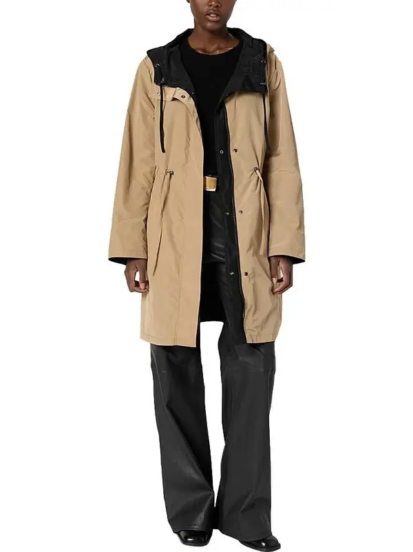 Gerard Darel Ximena Hooded Reversible Parka - Black