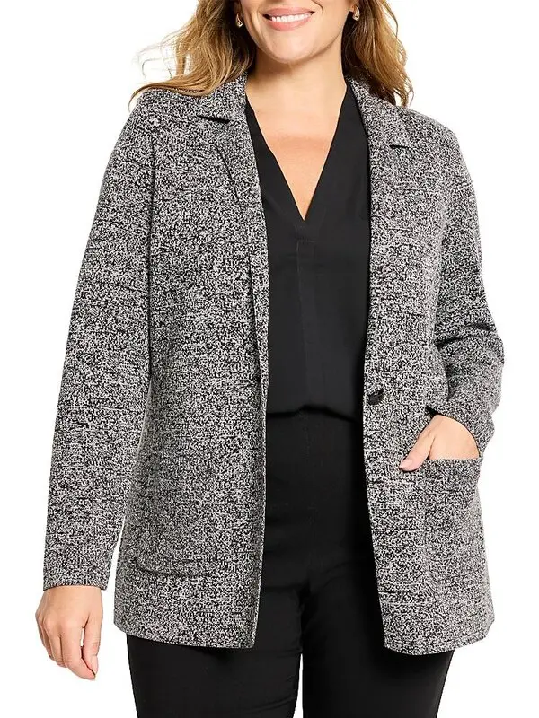 NIC+ZOE Knit Blazer - Black Onyx