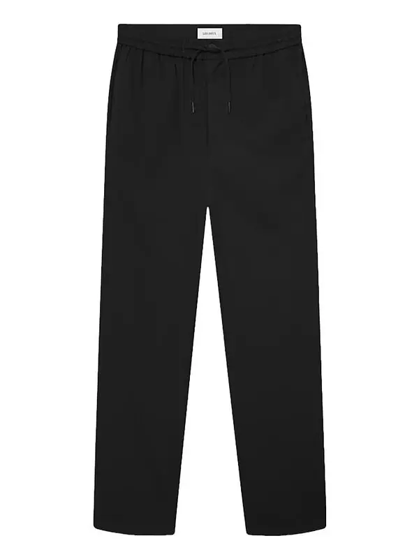 LES DEUX Como Tapered Drawstring Pants - Black