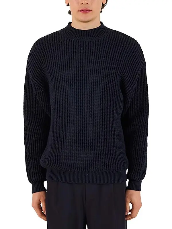 KROST Brioche Knit Chunky Sweater - Dark Navy