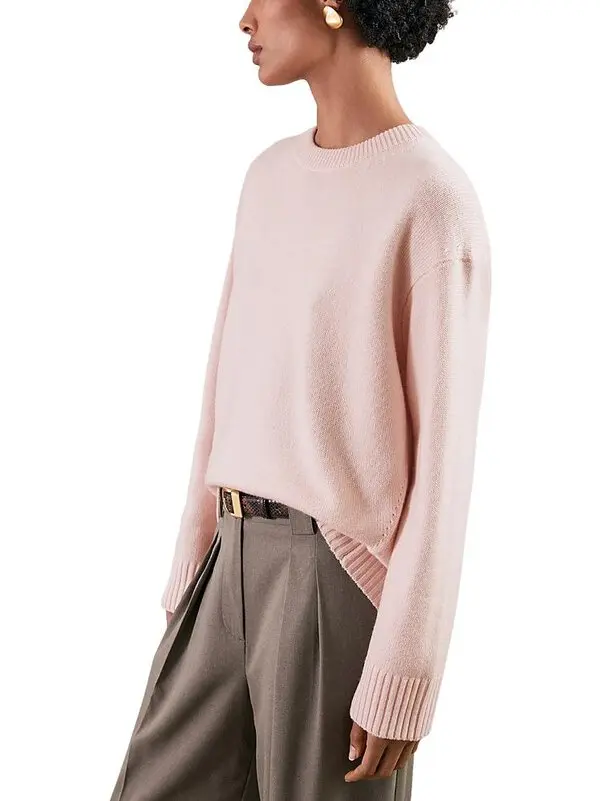 REISS Ella Wool Cashmere Sweater - Pink