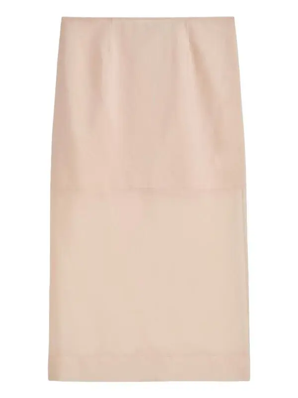 Cos Sheer Column Skirt - Beige