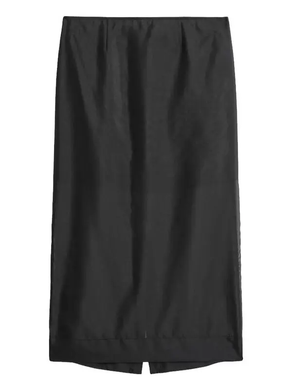 Cos Sheer Column Skirt - Black