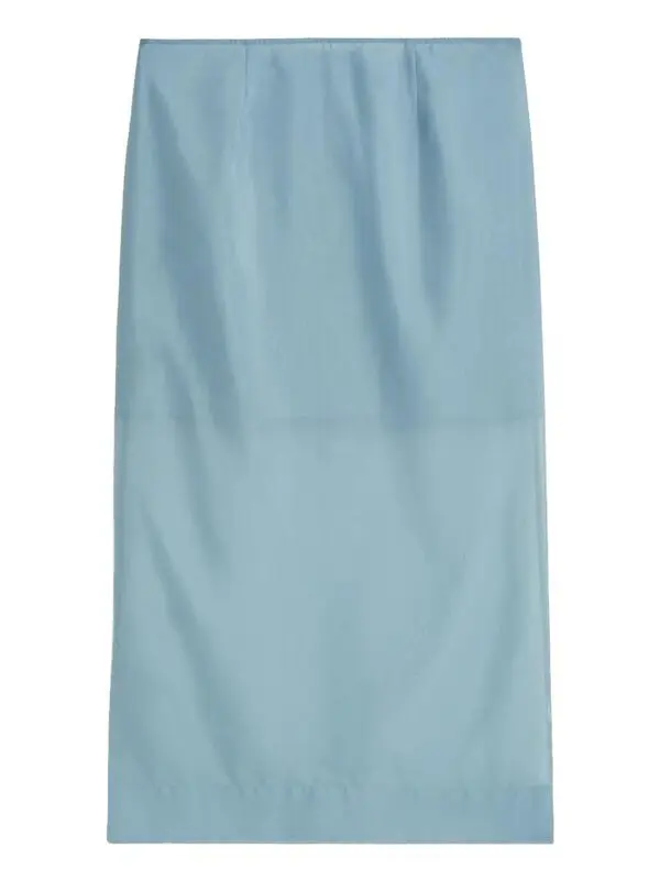 Cos Sheer Column Skirt - Turquoise