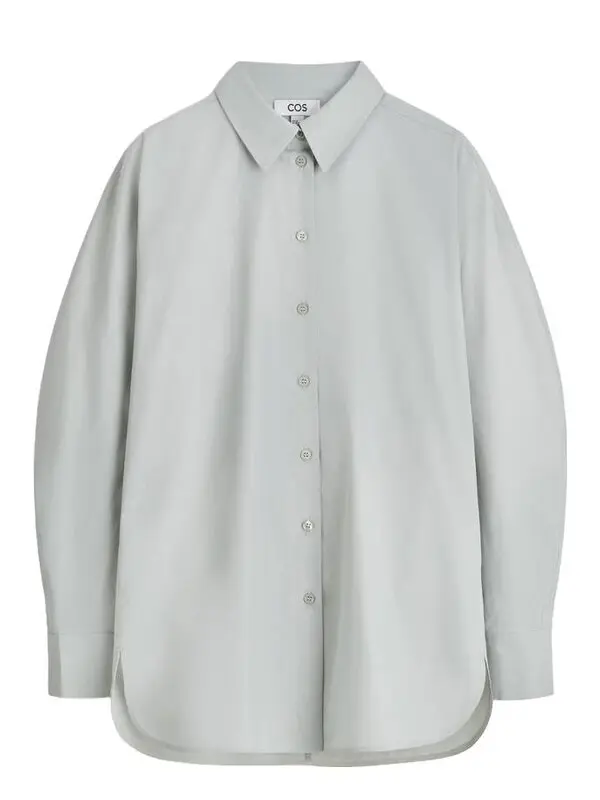 Cos Rounded Pima Cotton Shirt - Green