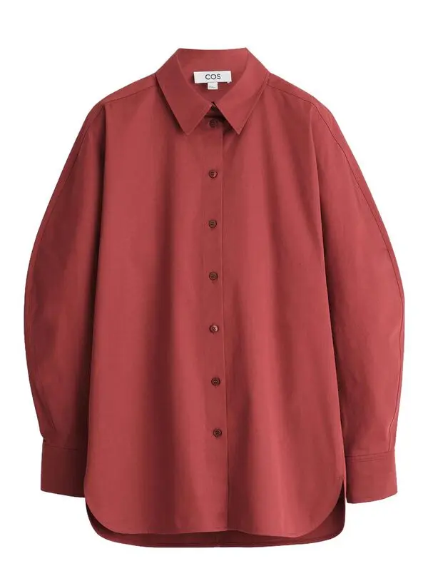 Cos Rounded Pima Cotton Shirt - Red