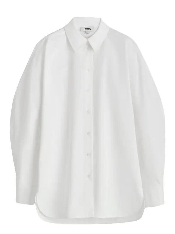 Cos Rounded Pima Cotton Shirt - White