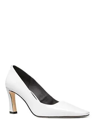 Michael Kors Darrah Crackled Patent Leather Pump - White