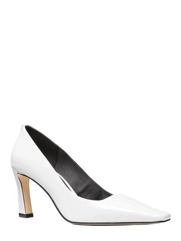 Michael Kors Darrah Crackled Patent Leather Pump - White