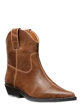 Michael Kors Noemie Distressed Leather Boots - Brown