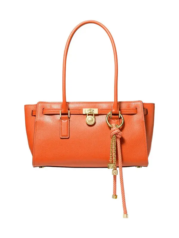 Michael Kors Hamilton Moderne Small Leather Satchel - Orange