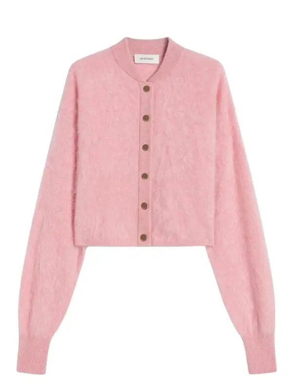Max Mara Boxy-fit Cashmere Knit Bomber Jacket - Pink