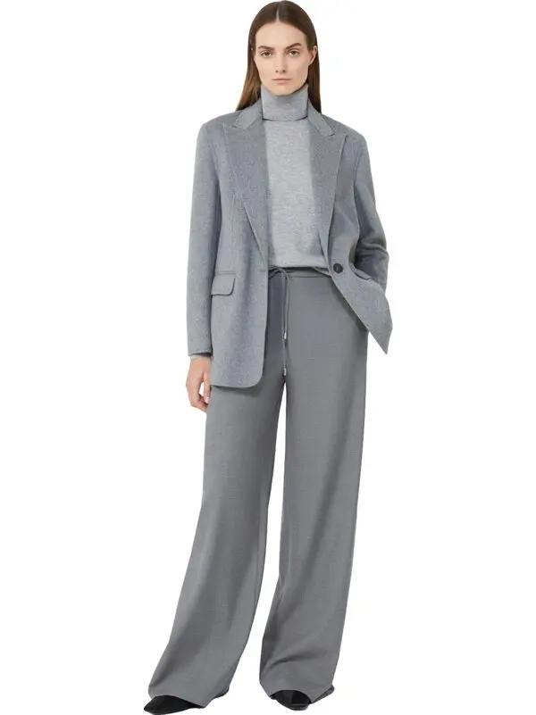 Max Mara Wool And Cashmere Turtleneck Sweater - Light Grey