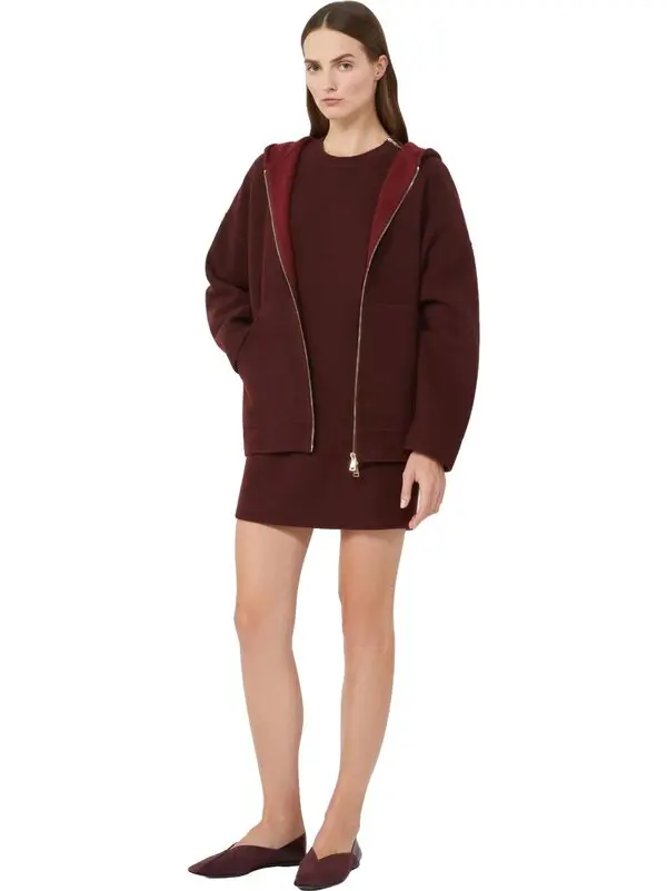 Max Mara Short Wool And Cashmere Dress - Cherry