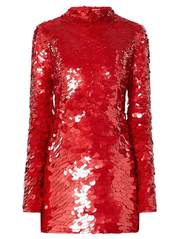 Max Mara Klepsydra Capsule Sequin Short Dress - Red