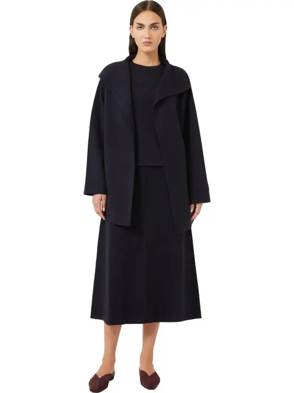 Max Mara Viscose And Wool Yarn Jacket - Navy