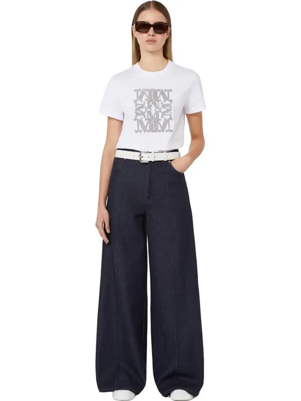 Max Mara Embroidered Cotton T-shirt - White