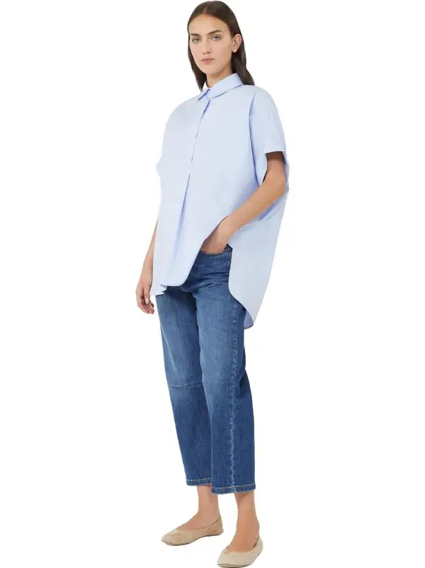 Max Mara Cotton Poplin Shirt - Light Blue
