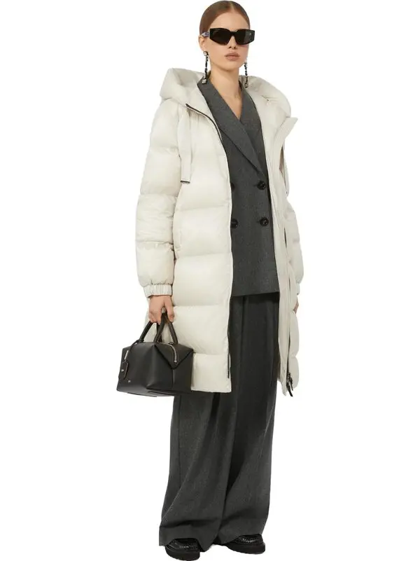 Max Mara Quilted Water-repellent Down Jacket - White