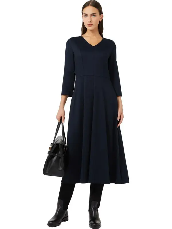 Max Mara Piqué Jersey Midi Dress - Ultramarine
