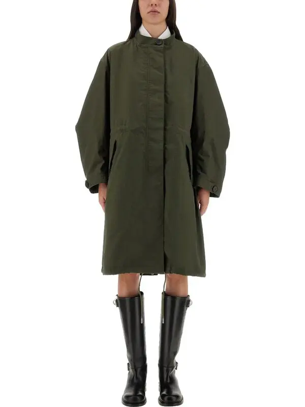 Givenchy Oversized Parka With Logo - Green