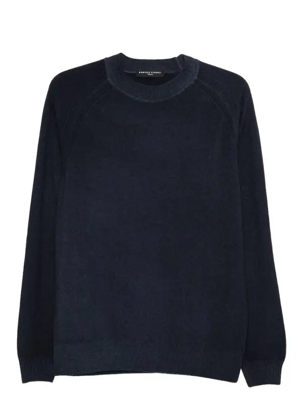 DANIELE FIESOLI Crew-neck Merino-cashmere Sweater - Blue