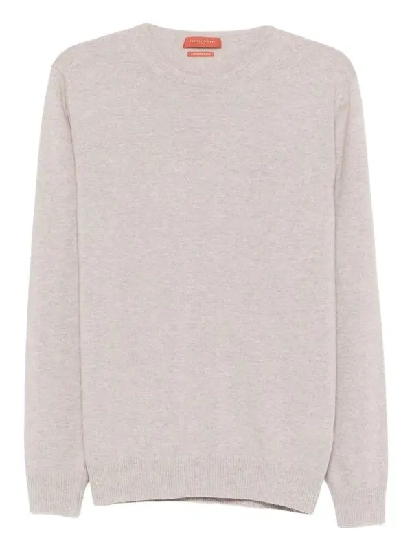 DANIELE FIESOLI Crew-neck Merino Wool Blend Sweater - Grey