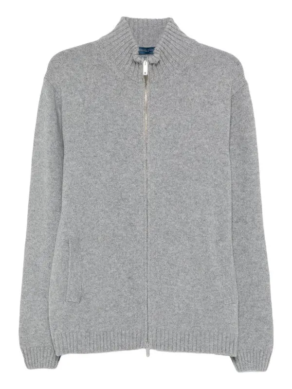 DANIELE FIESOLI Zip-up Wool Sweater - Grey