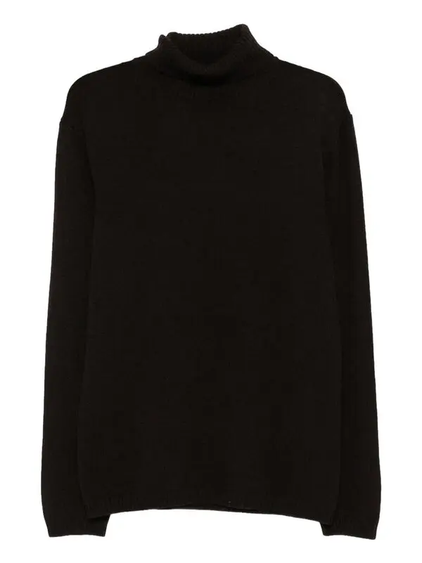 DANIELE FIESOLI Turtleneck Wool Sweater - Brown