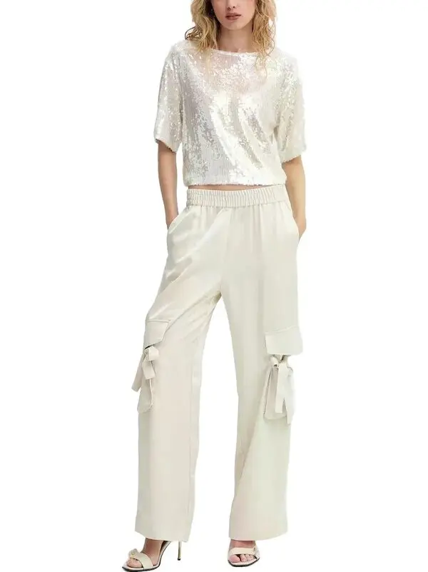 BRUUNS BAZAAR Sequin-embellished Top - White