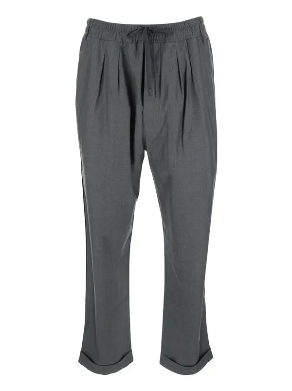 TOM FORD Silk Trousers With Elasticised Waist - Grey