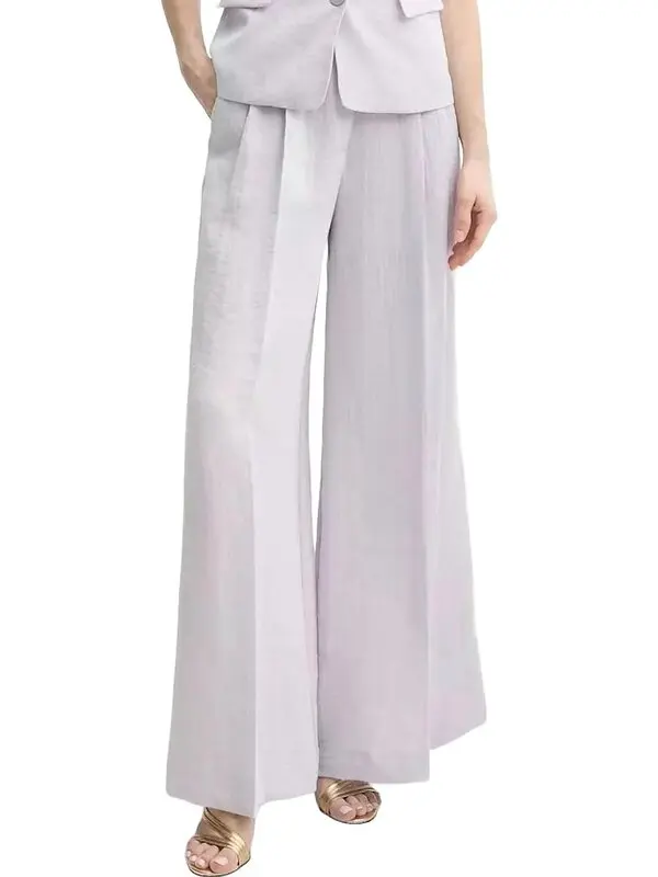 TWINSET Pleated Wide-leg Trousers - Pink