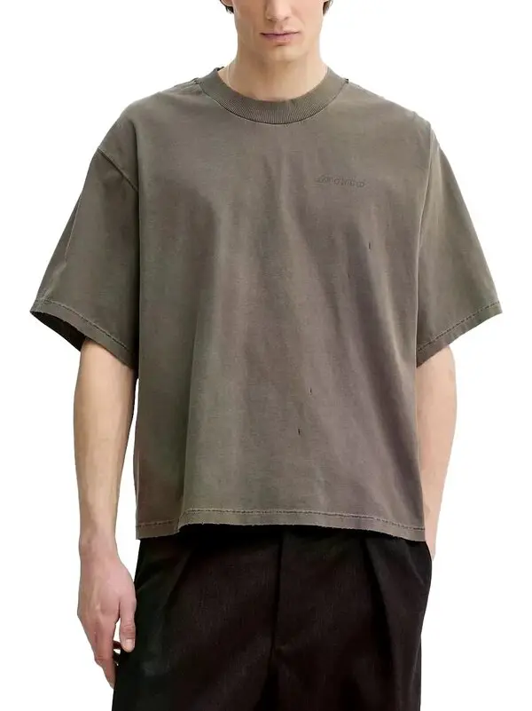 WON HUNDRED Embroidered T-shirt - Brown