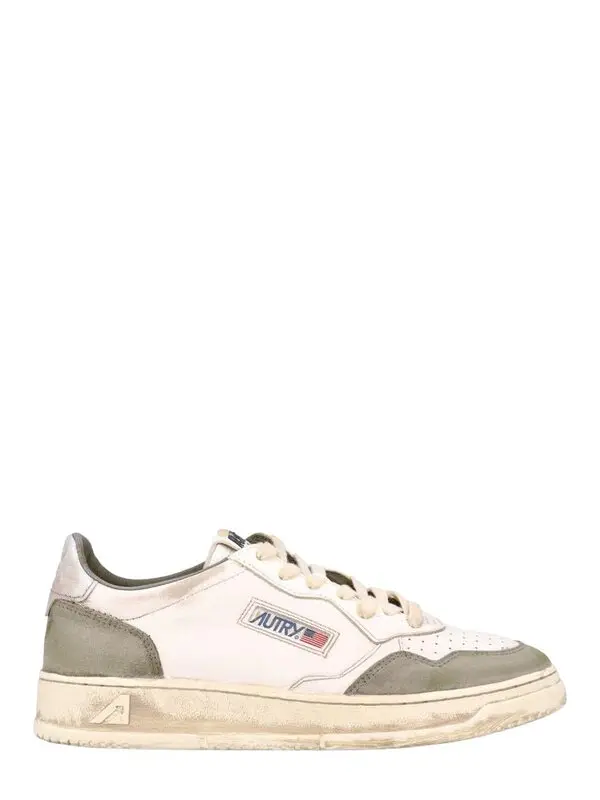 AUTRY Medalist Low Super Vintage Sneakers - White/lizard/silver