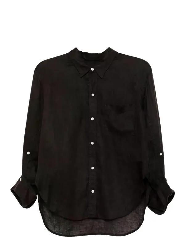 Citizens Of Humanity Kayla Shrunken Linen Shirt - Brown