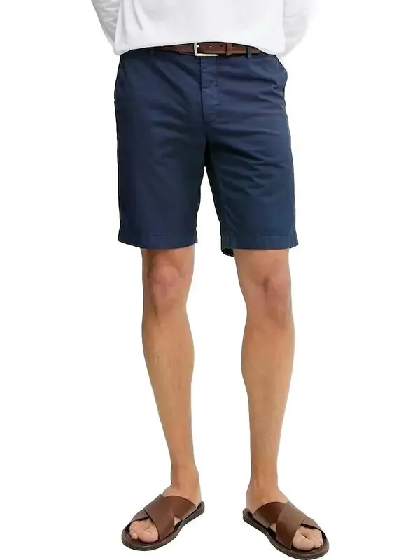 HACKETT Button-fastening Flat-front Shorts - Blue