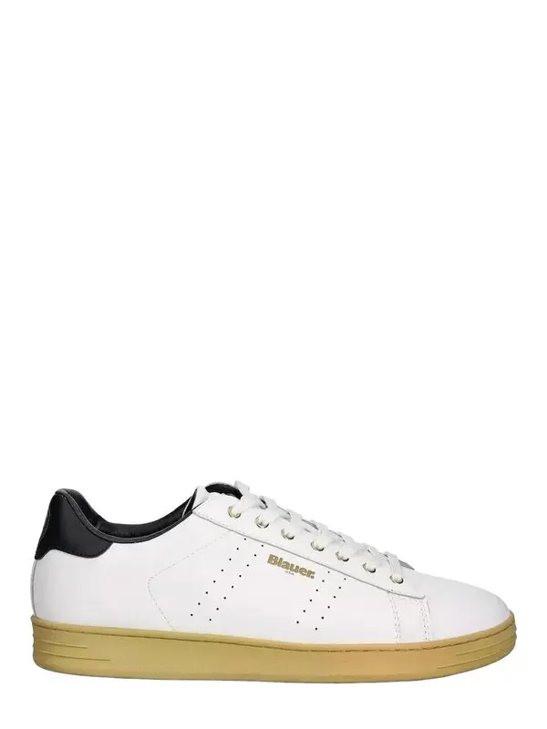 BLAUER. Leather Sneakers - White
