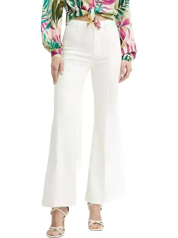 Guess High-waisted Flare Leg Jeans - White