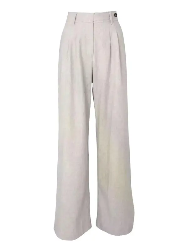 ALOHAS Pleated Palazzo Trousers - Neutrals