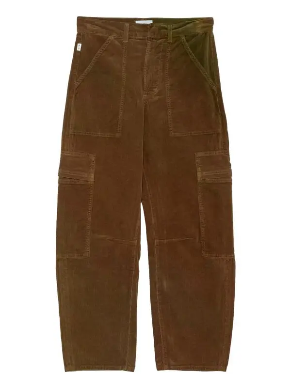 Citizens Of Humanity Marcelle Corduroy Cargo Trousers - Brown