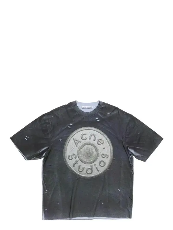 Acne Studios Logo Distressed T-shirt - Black
